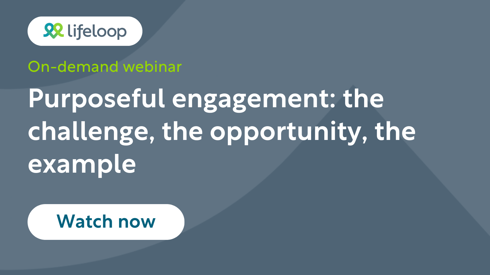 Purposeful engagement: the challenge, the opportunity, the example